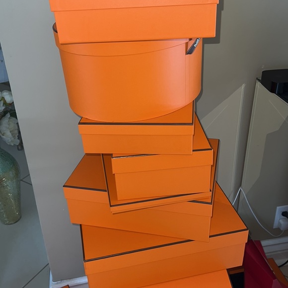 Hermes | Accessories | Hermes Boxes Any Size Orange Box Empty | Poshmark